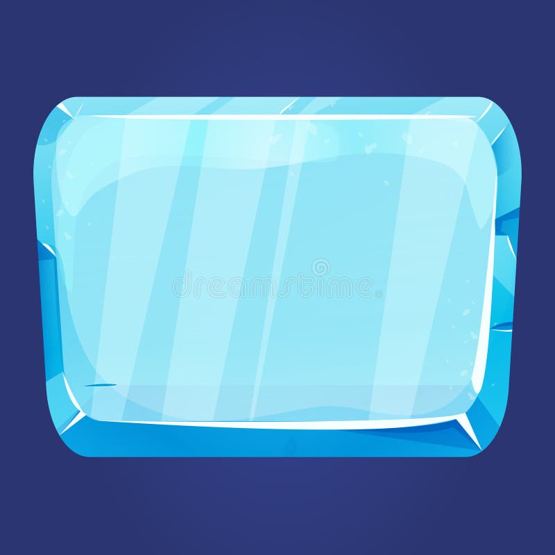 Ice Button, Frozen Frame, Level Menu in Cartoon Style Isolated on White ...