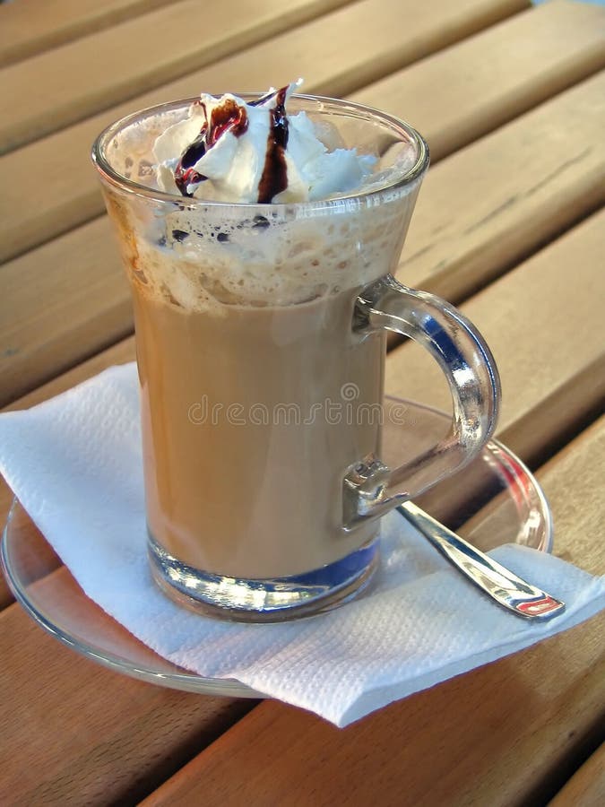 Ice cafe stock image. Image of chocolate, cream, macchiato - 1427209