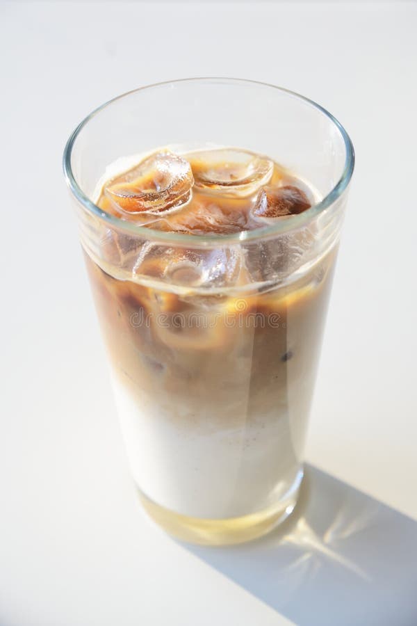Ice cafe latte stock image. Image of dessert, iced, isolated - 43427649