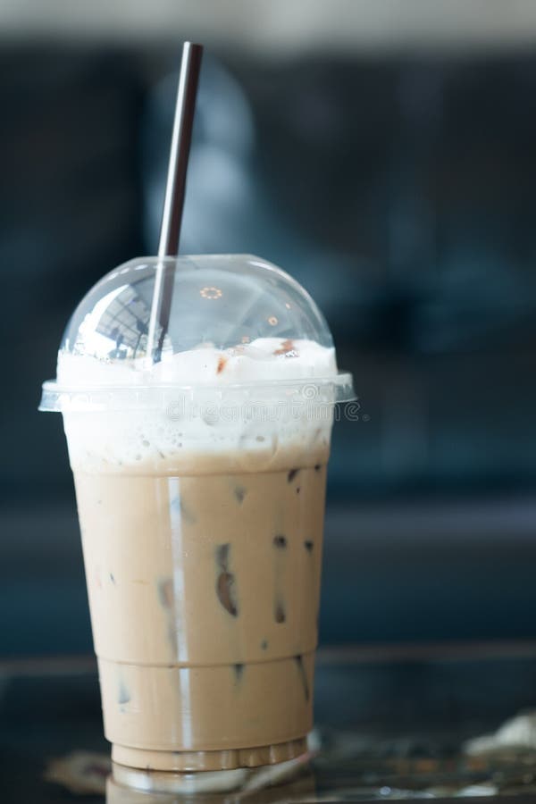 Ice Cappuccino in a Plastic Cup Stock Image - Image of foam, caffeine ...
