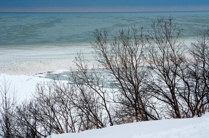 Ice Caps on the Great Lakes Stock Image - Image of isolated ...