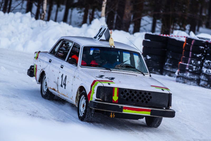 Ice Car Racing stock image. Image of driving, damaged - 125110891