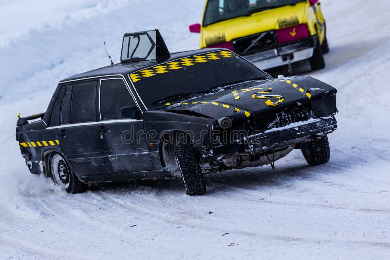 Ice Car Racing stock image. Image of speed, damage, driver - 125110961