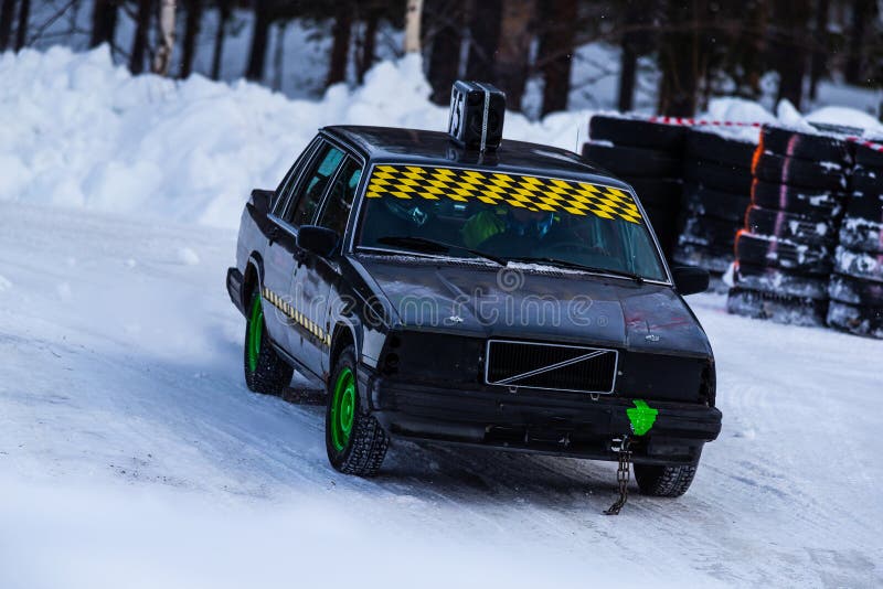 Ice Car Racing stock photo. Image of slide, driver, snow - 125110894