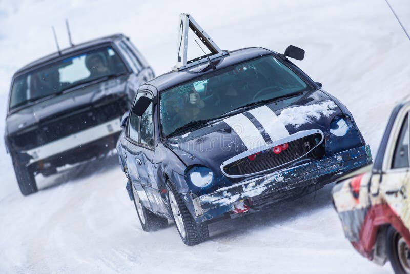 Ice Car Racing stock image. Image of speed, automobile - 125110915