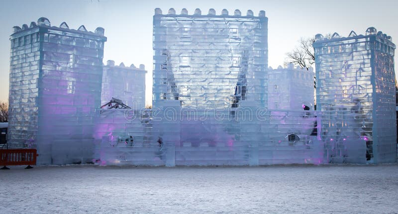 Ice castle stock image. Image of city, quebec, building - 37998383