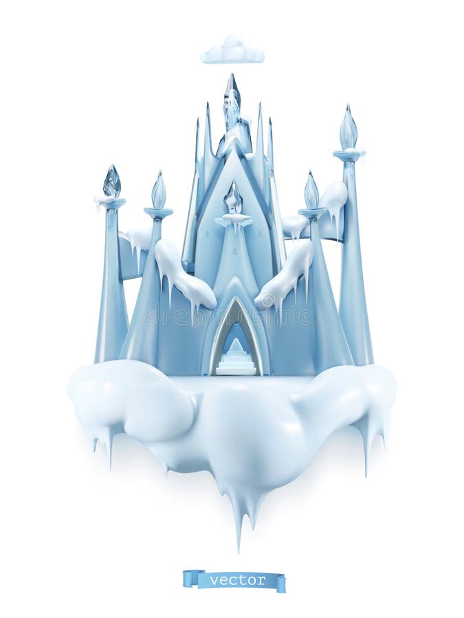 Ice Castle. 3d Vector Object Cartoon Style Stock Vector - Illustration ...