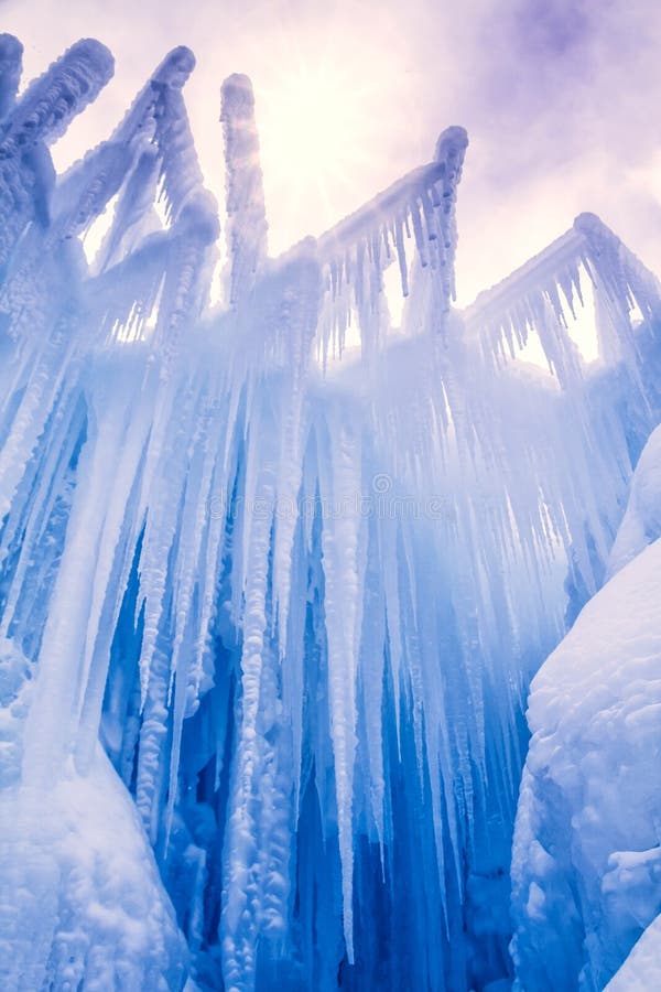 Ice Castles Icicles and Ice Formations Stock Photo - Image of icicles ...