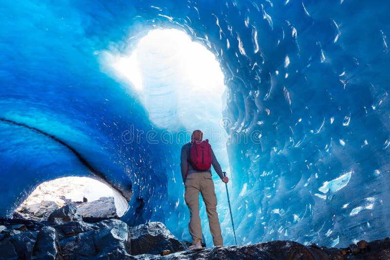 Ice cave stock image. Image of frozen, high, arctic - 263120175