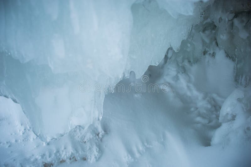 Ice cavern in the evening stock image. Image of bright - 110175959