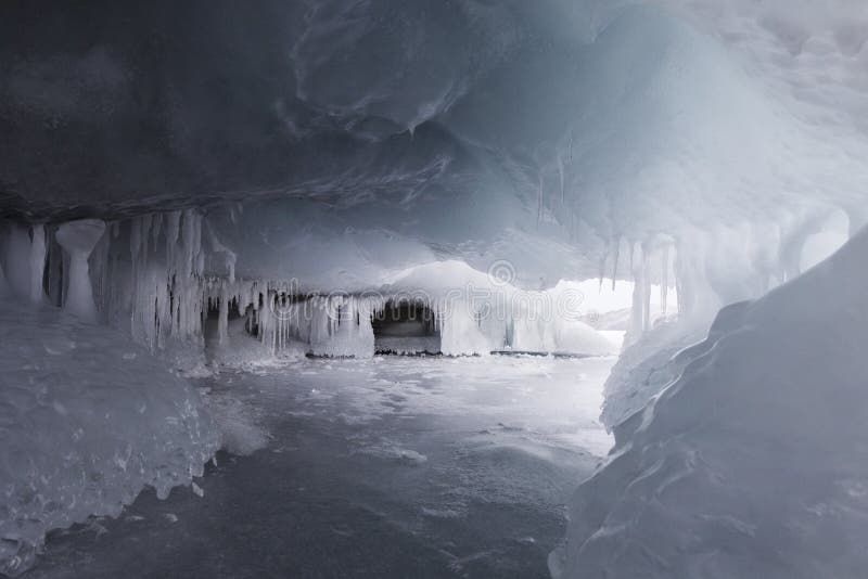 Ice caves. Winter nature stock image. Image of winter - 86351581