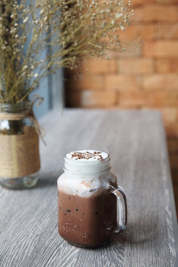 Iced chocolate stock photo. Image of coffee, liquid - 136988298