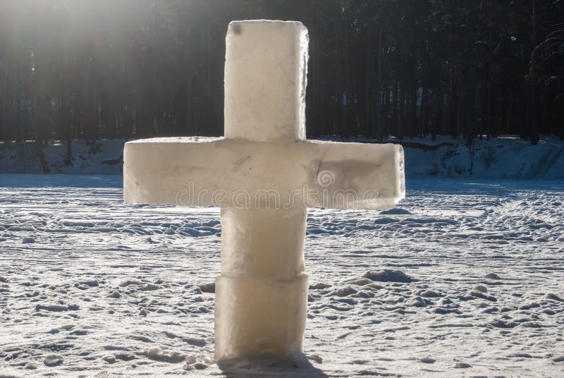 Ice christian cross stock image. Image of religion, peak - 53139271