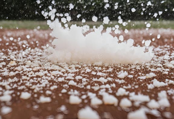Ice Chunk Shattering on Ground, Breaking into Fluffy Particles.AI ...
