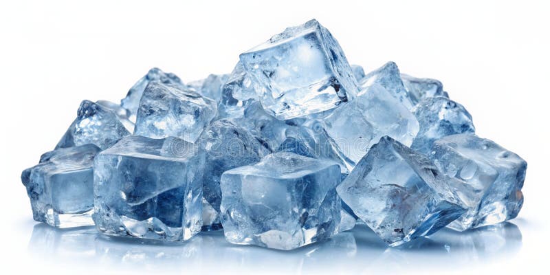 Ice Chunks Isolated Ice Cube Clipping Path Crushed Ice Pieces Creative ...