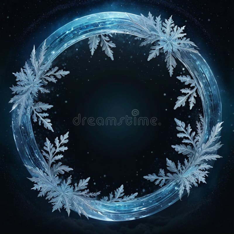 Ice Circle with Free Space for Text Stock Illustration - Illustration ...