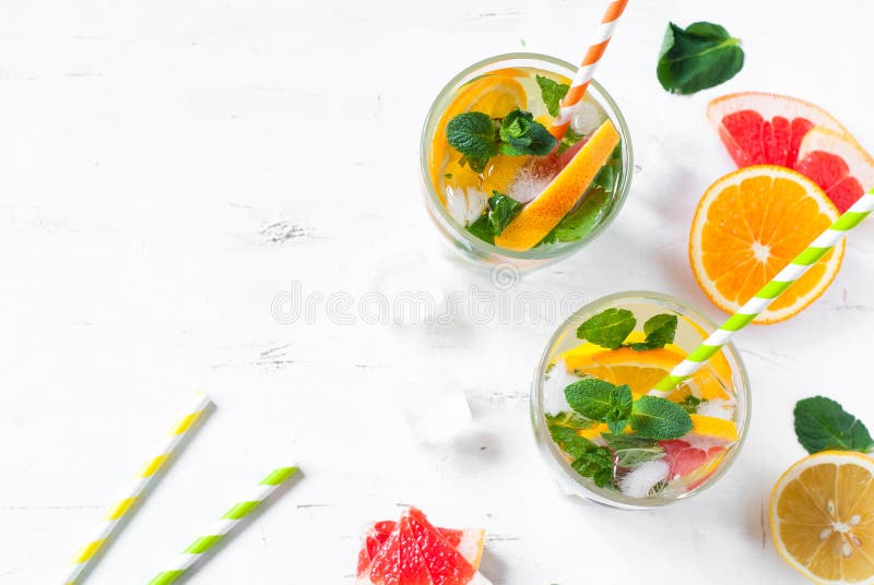Ice citrus drink stock image. Image of mint, cider, fresh - 69367573