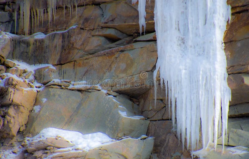 Ice on the Cliff of a Quarry Stock Photo - Image of mountain, frozen ...