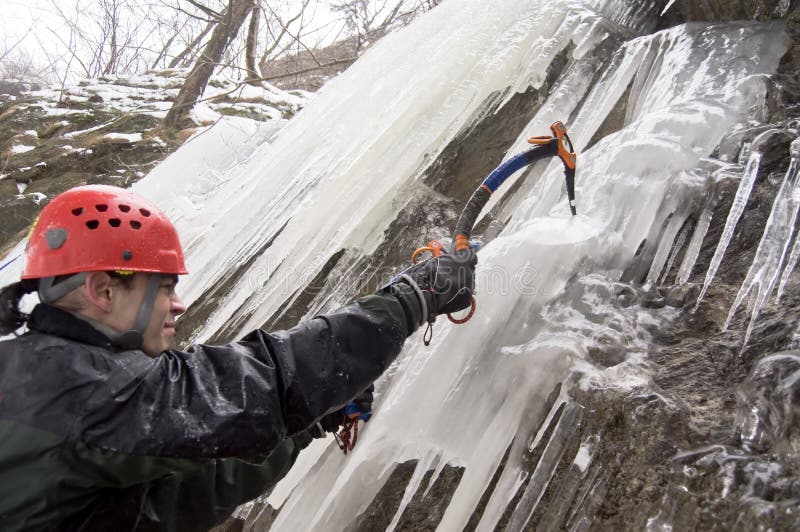 Ice climber stock image. Image of climbers, team, cliff - 12804119