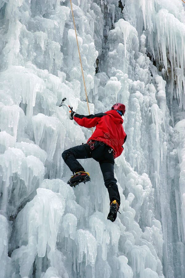 Ice climber stock image. Image of enjoy, dangerous, cold - 1749191