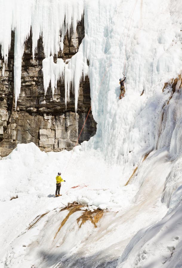 Ice Climbing in Banff Canada Editorial Photography - Image of outdoors ...