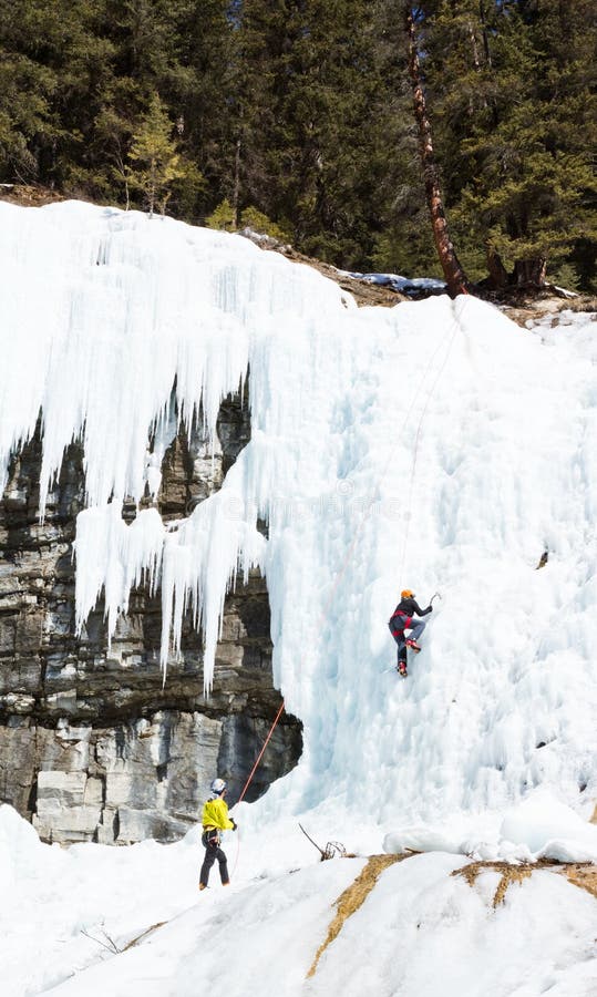 Ice Climbing in Banff Canada Editorial Stock Image - Image of canada ...