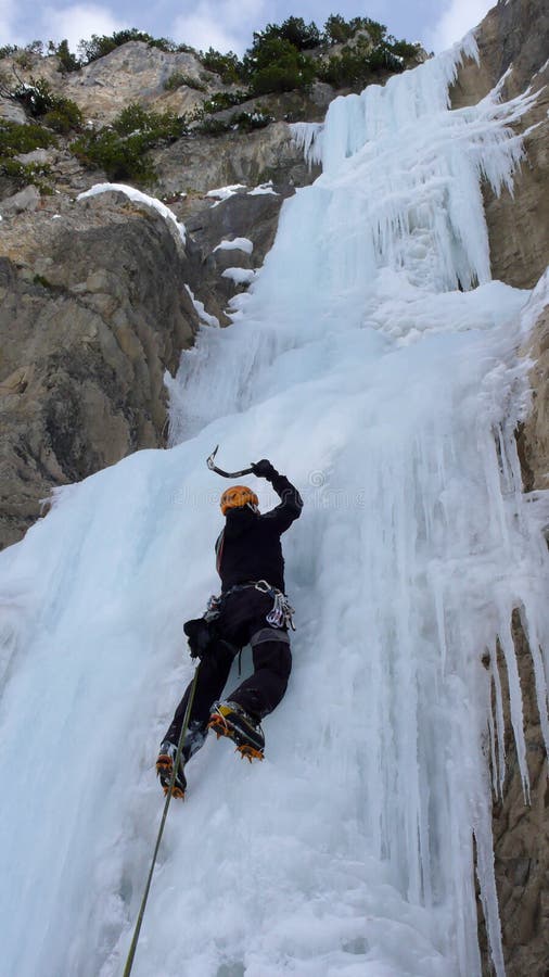 Ice climbing stock image. Image of winter, alps, fall - 80887543