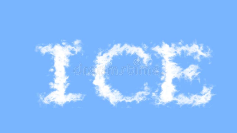 Ice Cloud Text Effect Sky Isolated Background Stock Video - Video of ...