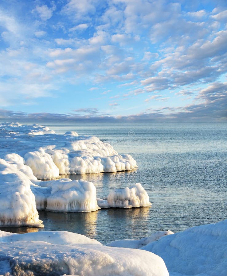 Ice coast 2 stock image. Image of dark, colour, surf - 12036793