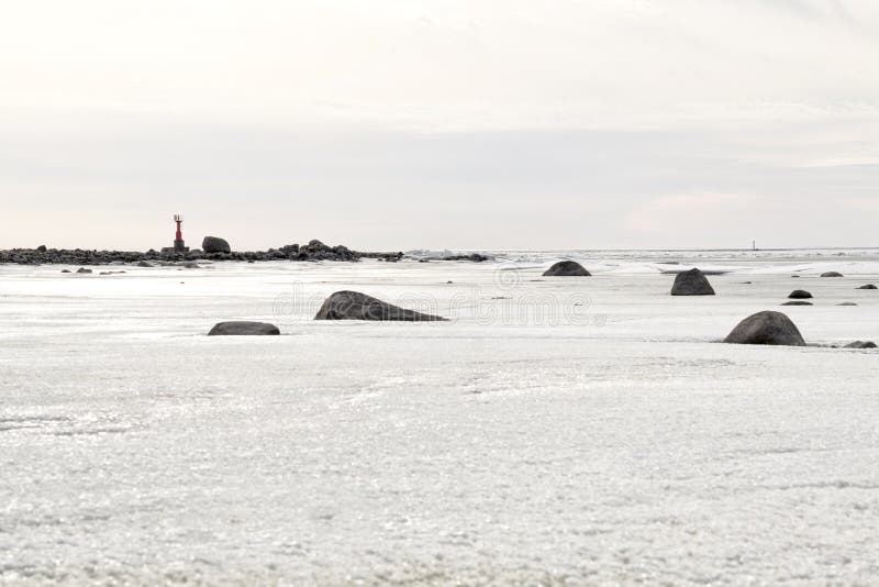 Ice coast of Baltic sea stock image. Image of frozen - 131746607