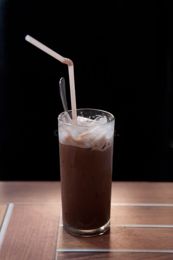 Ice cocoa on table stock photo. Image of leisure, food - 16478594