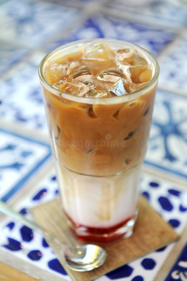Ice coffee stock image. Image of foam, coffee, flower - 27053099