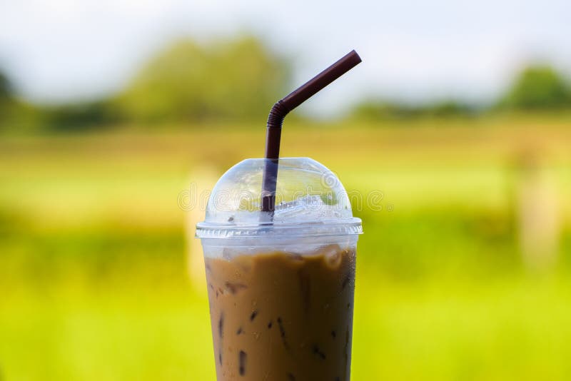 Ice Coffee with Blur Background, Iced Espresso, Cold Drink in Summer ...