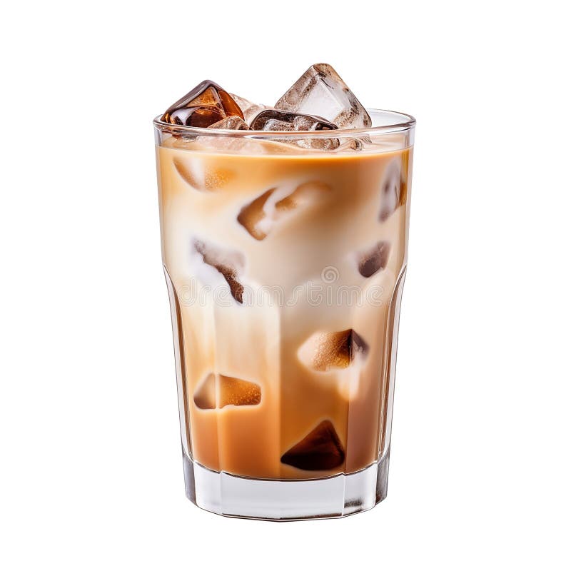 Ice Coffee. Cocktail with Cold Coffee, Milk and Ice Stock Illustration ...