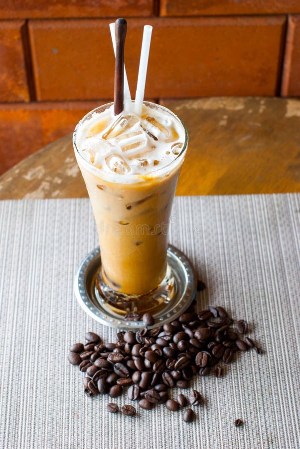 Ice Coffee and Coffee Beans Stock Image - Image of fresh, shake: 32317061