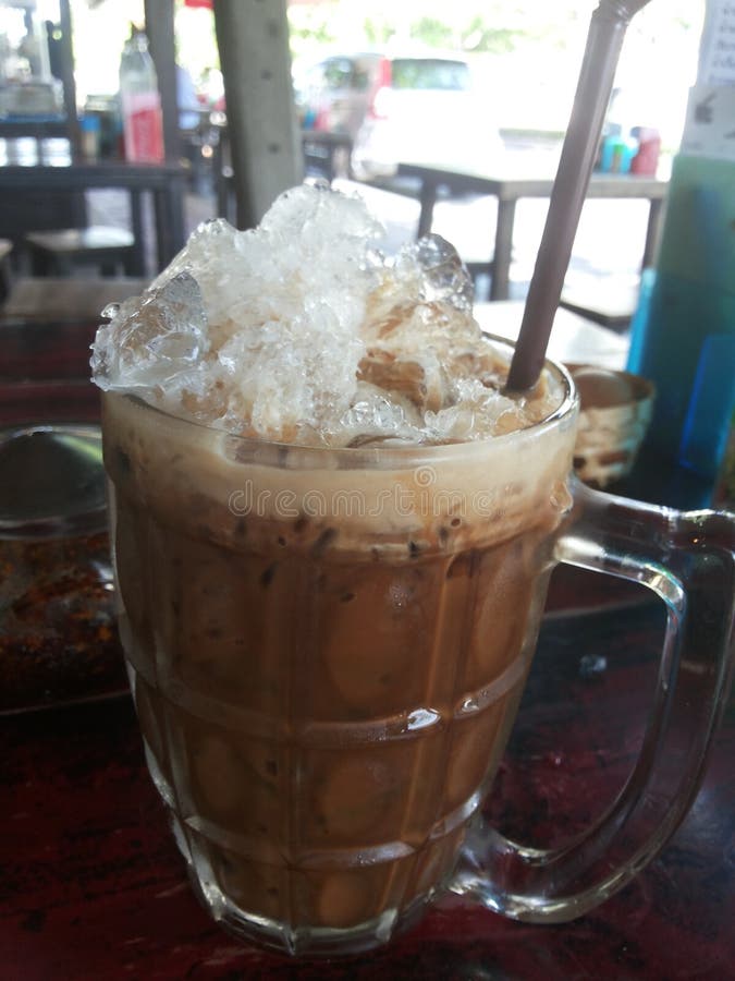 Ice coffee at restaurant stock photo. Image of flavor - 42639506