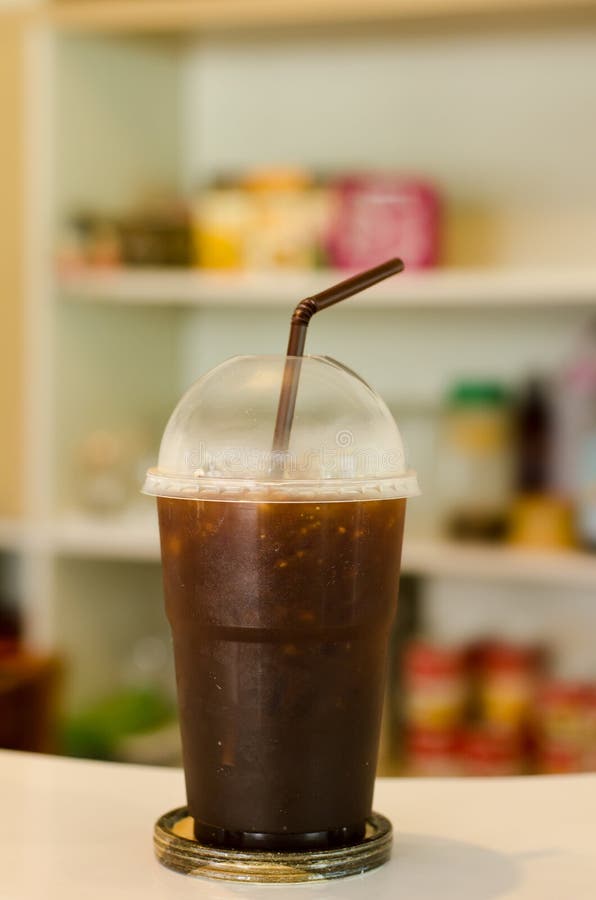 Ice coffee stock image. Image of fresh, morning, plastic - 58429977