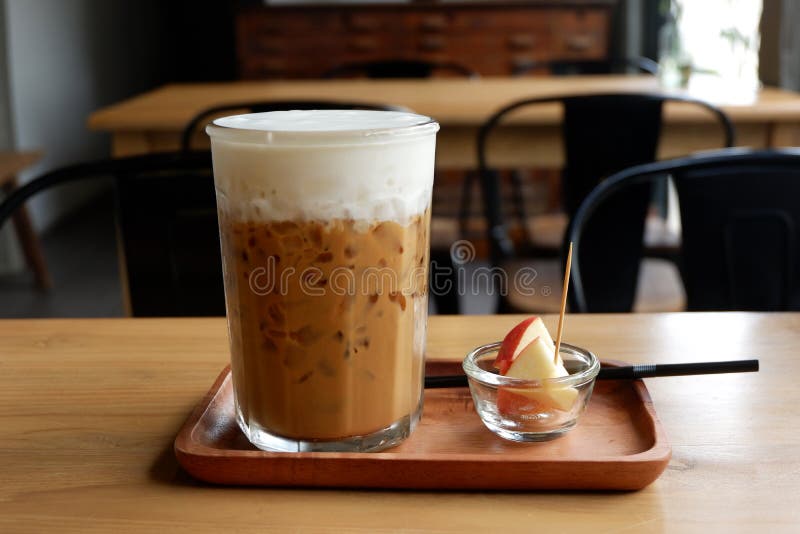 Ice coffee in coffee shop. stock photo. Image of culture - 119296610