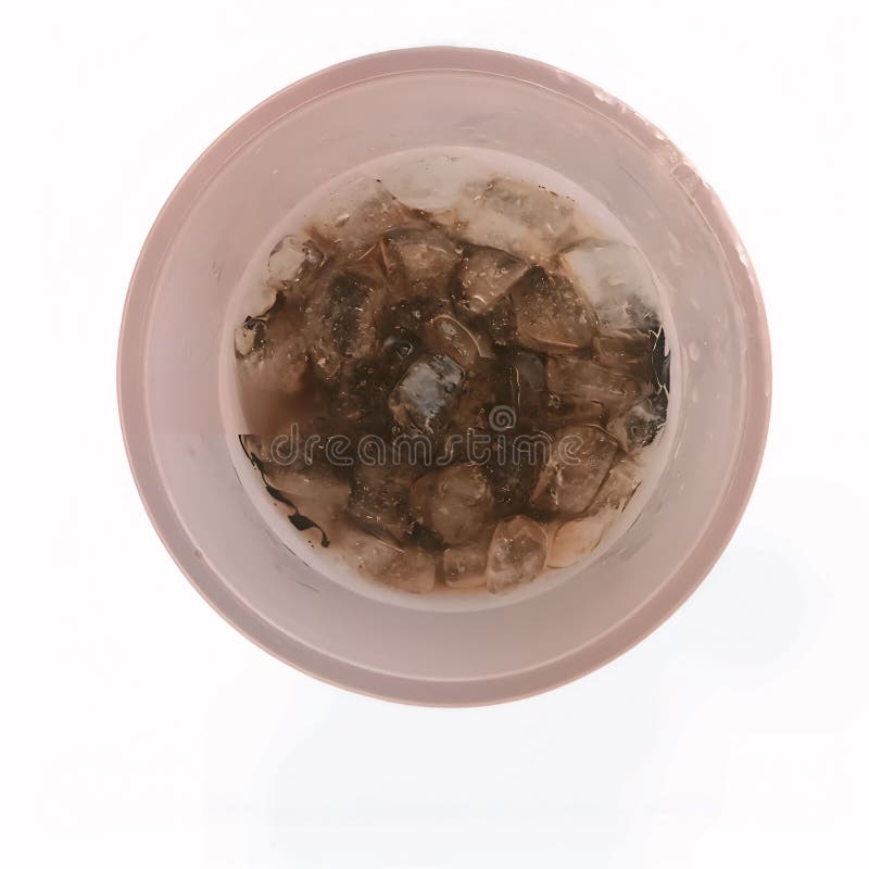 Ice and Coke are in a Pink Plastic Cup. Stock Photo - Image of pink ...