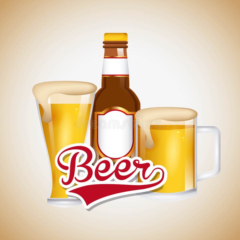 Ice cold beer emblem stock illustration. Illustration of drink - 78535958