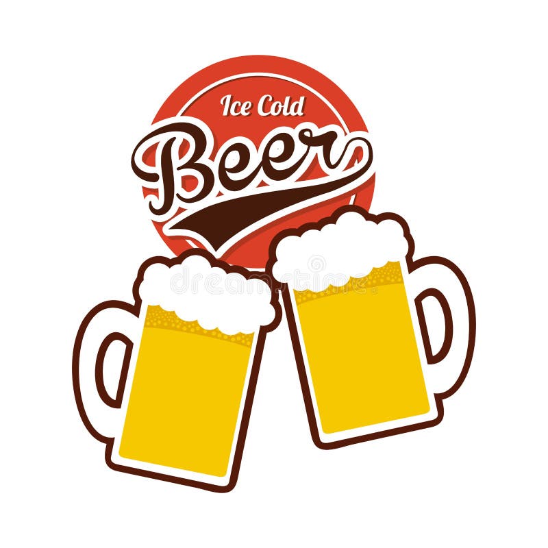 Ice cold beer poster stock vector. Illustration of card - 91813370