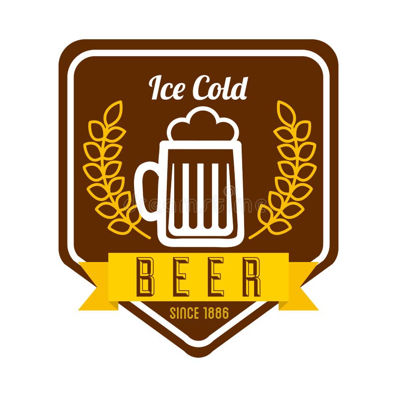 Ice cold beer poster stock vector. Illustration of decor - 91813392