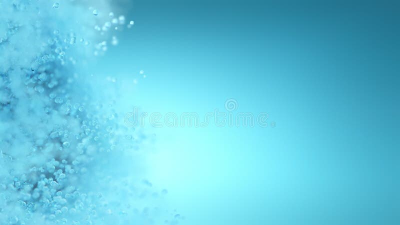 Ice-cold Blue Water Bubbles Shimmer on a Serene Blue Backdrop Stock ...