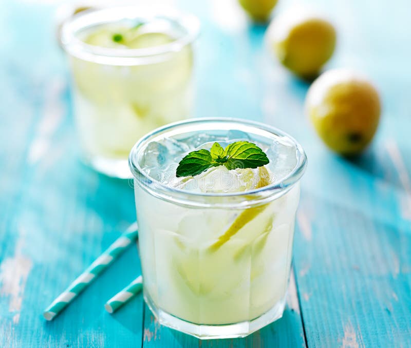 Glass of lemonade closeup stock image. Image of juice - 21860115