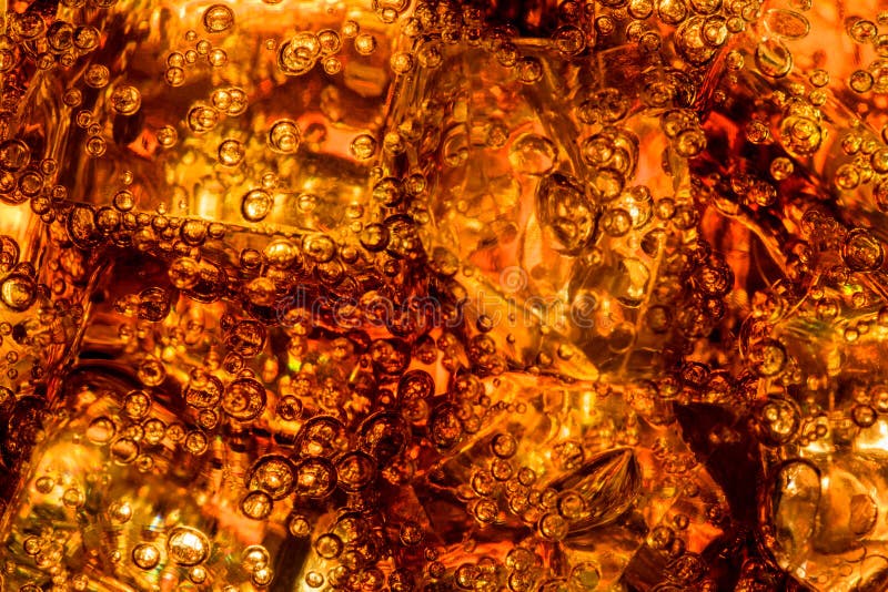 Ice Cold Glass Fresh Cola Covered with Bubbles Stock Image - Image of ...