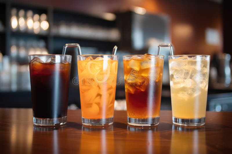 Ice-cold Iced Coffee and Tea in Each Hand, Ready To Refuel after a Long ...