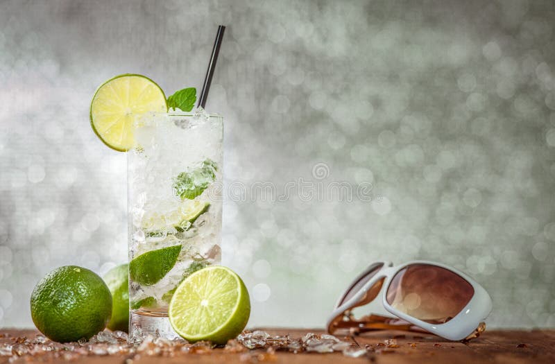 Ice Cold Lemon Summer Party Drink Stock Photo - Image of citrus ...