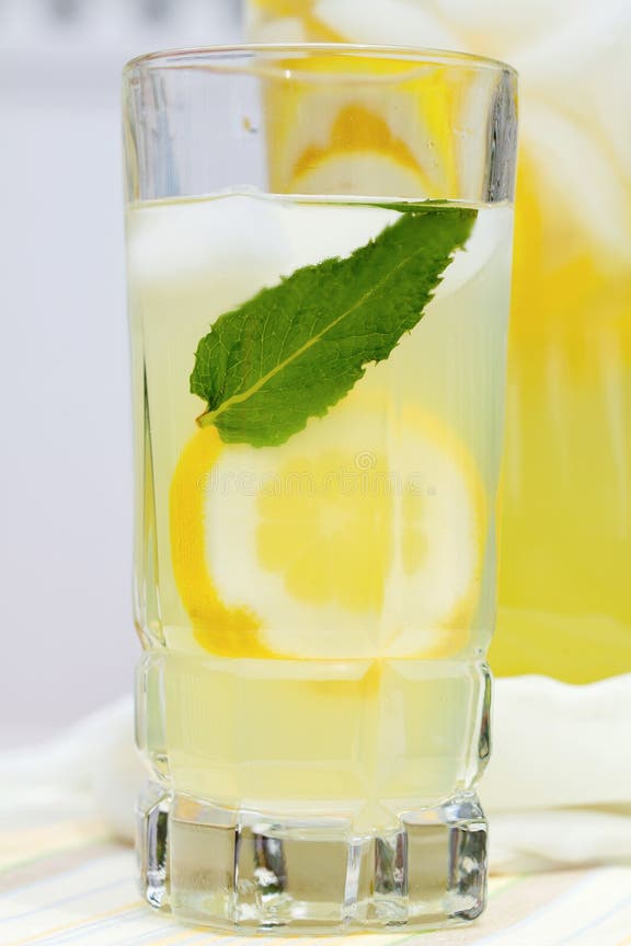Ice Cold Lemonade with Mint Stock Image - Image of summer, alcoholic ...