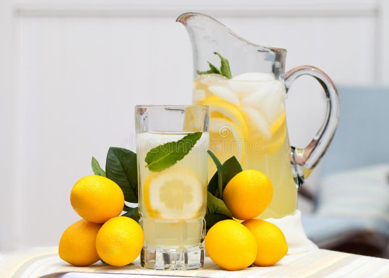 Ice Cold Lemonade stock photo. Image of cool, tonic, condensation ...