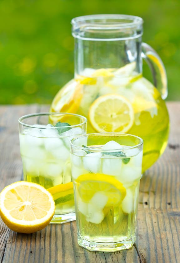 Ice cold lemonade stock photo. Image of eating, pitcher - 38483106